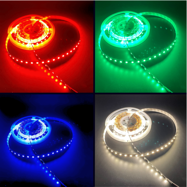 24VDC RGBW Color Changing LED Light Strip 5M (16.4ft) - Inspired LED